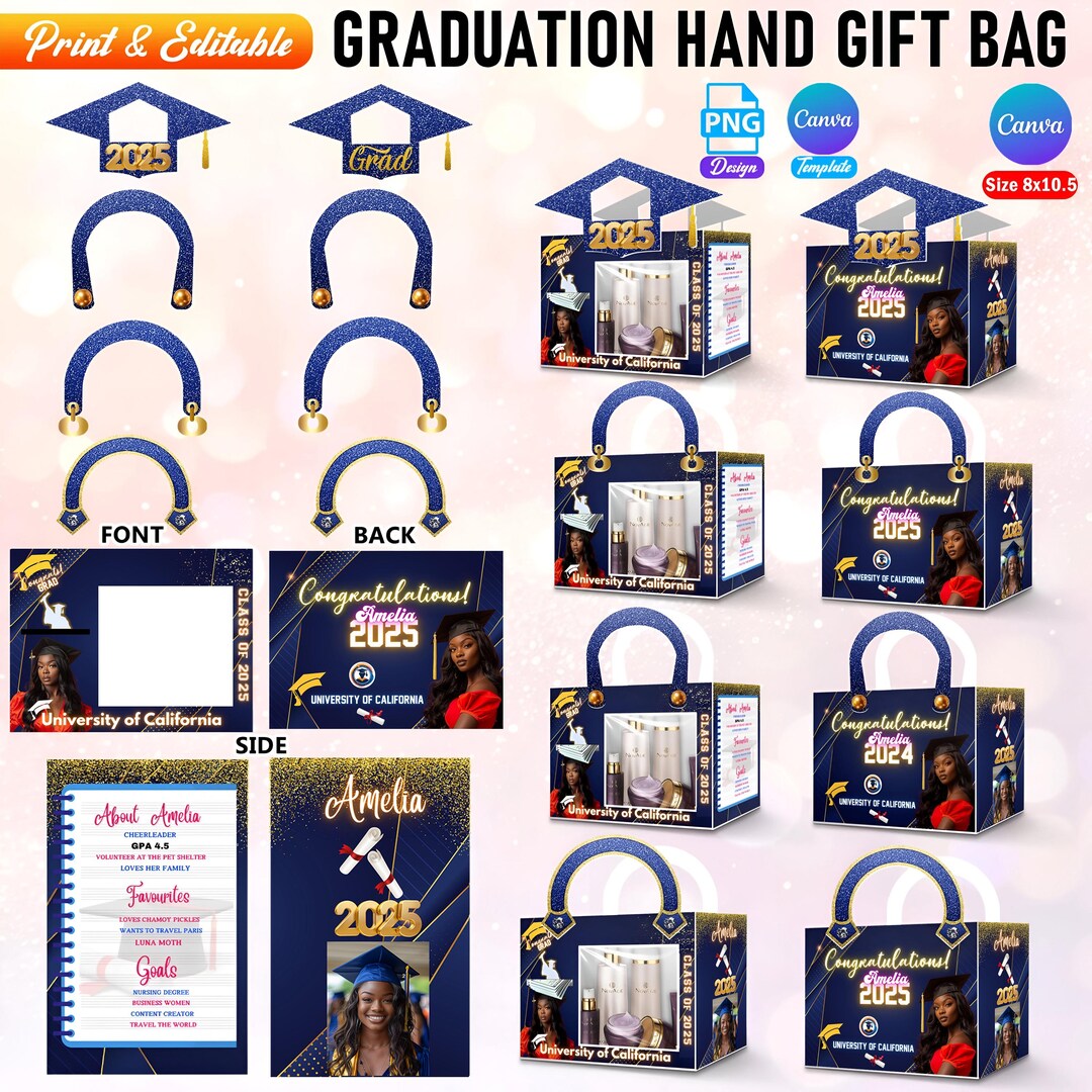 DIY Graduate Purse Bag, Designer Handbag Gift Box Template, Luxury ...
