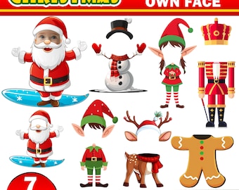 Christmas Add Your Own Photo Picture | PNG Santa & Reindeer Add Photo ...