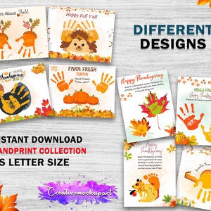 Thanksgiving Handprint Footprint Art & Craft Bundle| 30 Fall Craft ...