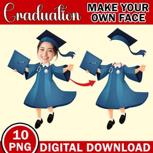 DIY Nurse Graduate Yourself PNG, Graduation Add Your Own Photo Face ...