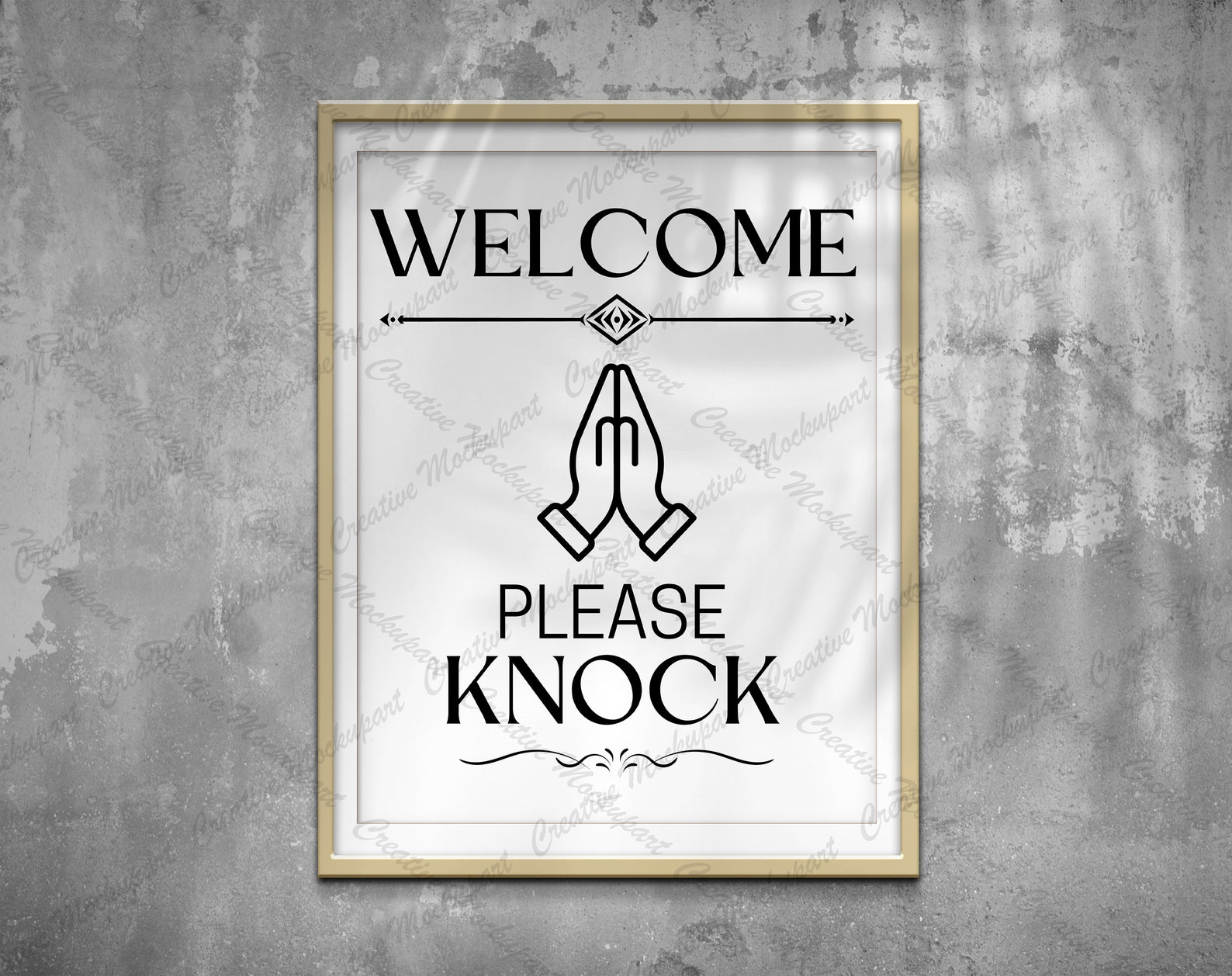 Please Knock Before Entering Sign Printable Pack, Welcome Please Wait ...