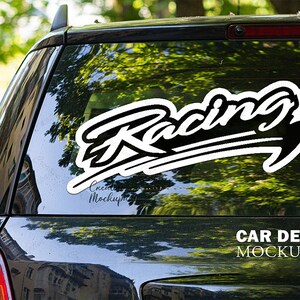 16 Car Canva Sticker Mockup Bundle | Vinyl Decal Mockup, Car Decal ...