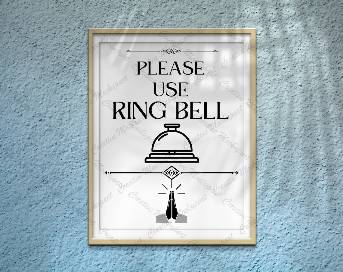 Please Ring Bell Sign Door Sign Printable Pack, Ring Bell for Service ...