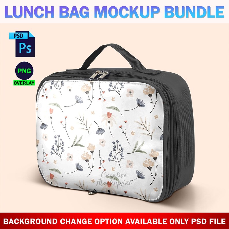 19 Lunch Bag Mockup Mega Bundle, Neoprene Picnic School Container Bento ...