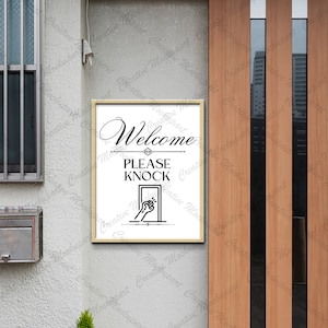 Please Knock Before Entering Sign Printable Pack, Welcome Please Wait ...