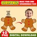 10x Christmas Add Your Own Photo Face Bundle, DIY Gingerbread Yourself ...