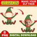 Christmas Add Your Own Photo Face, DIY Elf Yourself PNG Bundle, Elf ...