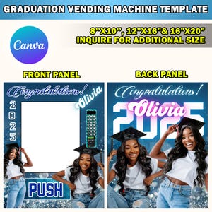 Canva Graduation Vending Machine Template, 2025 Senior DIY Graduation ...