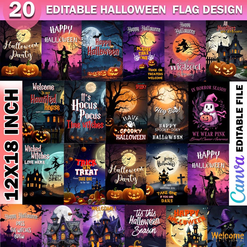 Halloween Flags - Etsy