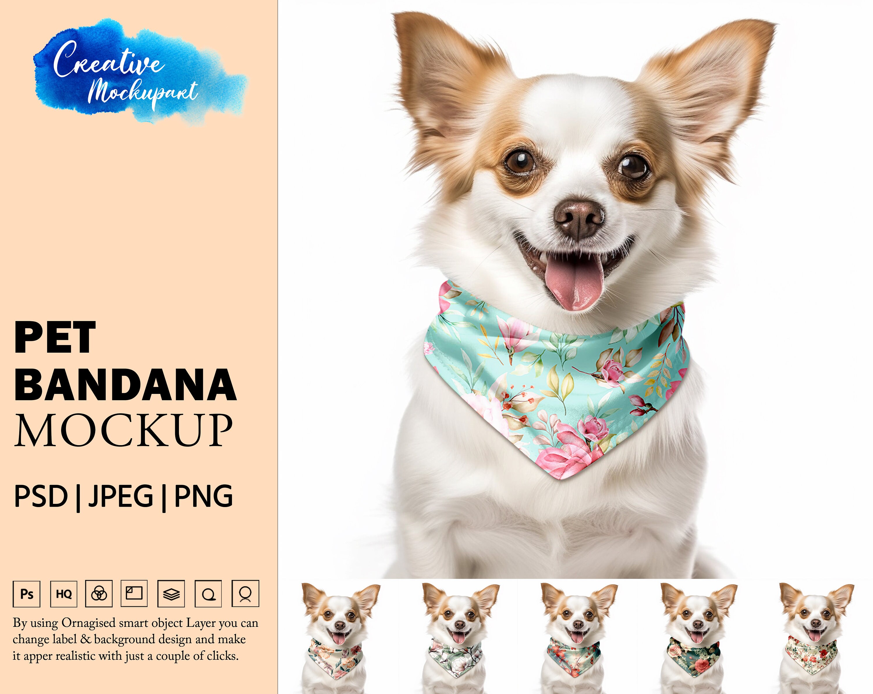 Pet Bandana Mockup for Dye Sublimation dog Bandana Mockup - Etsy Australia