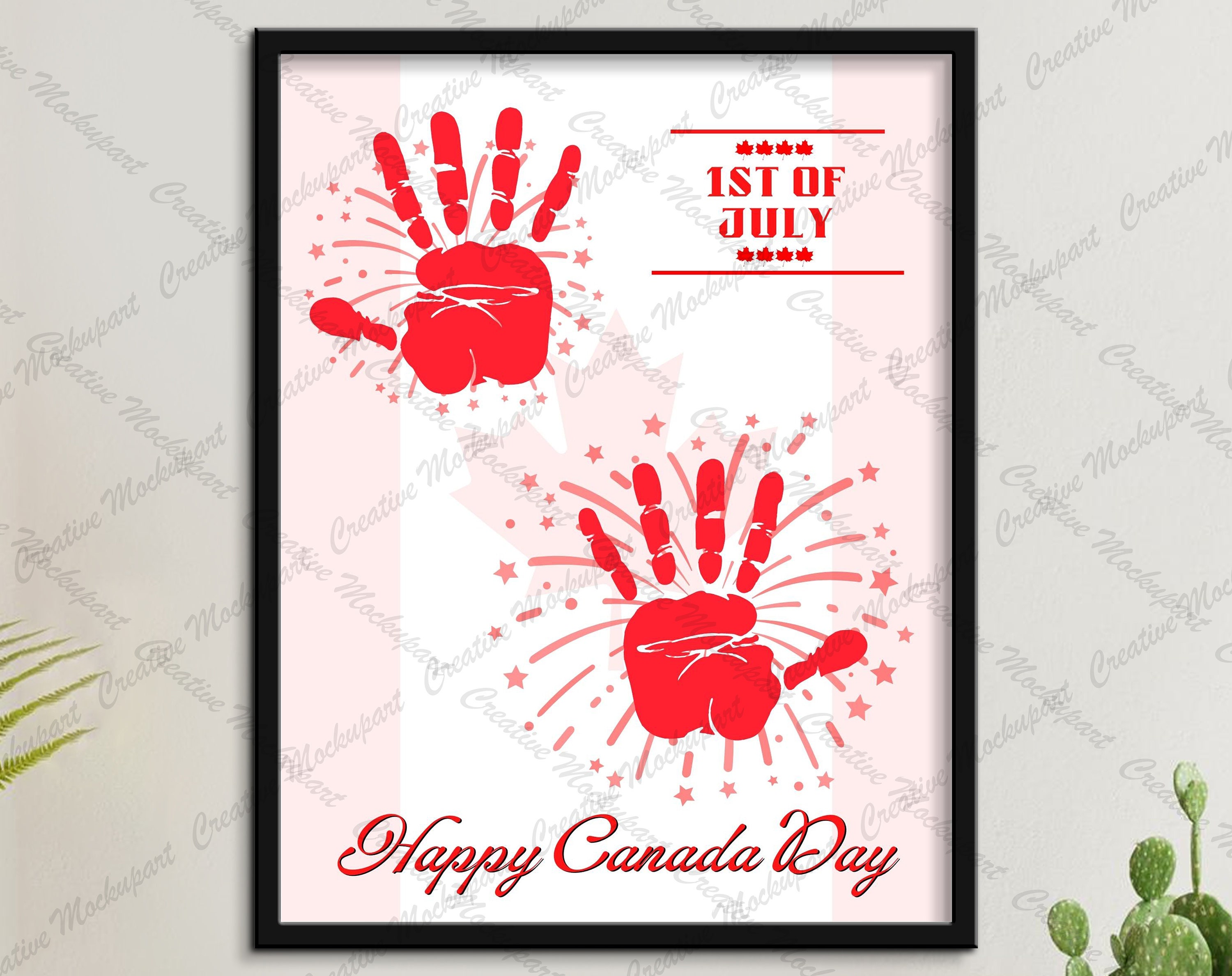 Canada Day Handprint Footprint Art & Craft Bundle 10 Design - Etsy