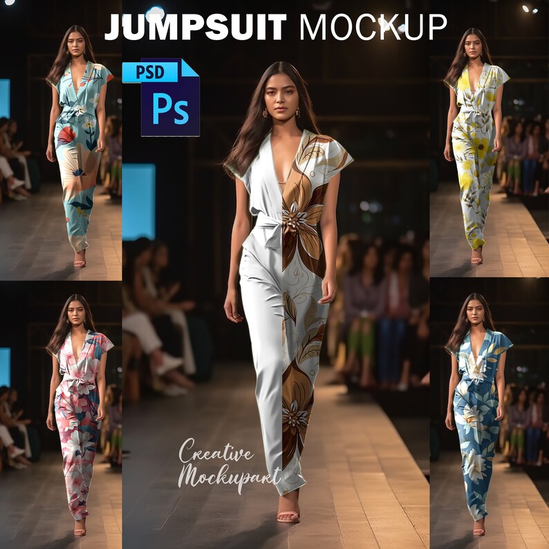 Jumpsuit Mockup| Fashion Jumpsuit Mockup | Fashionwear Mockup| Ramp ...