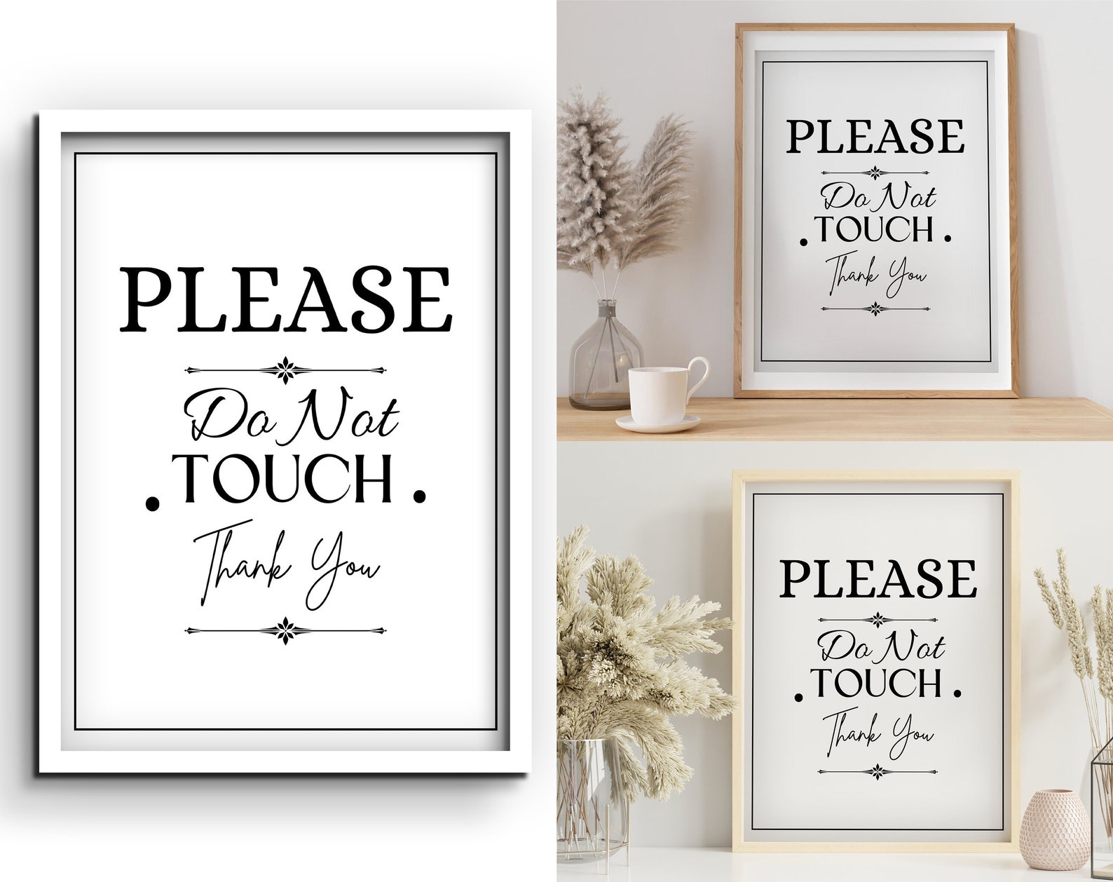 Please Do Not Touch Printable Sign | Print Instantly or Ship! ~ Warning ...