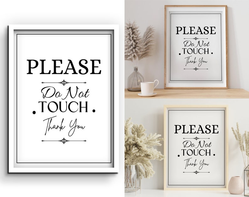Please Do Not Touch Printable Sign Print Instantly or Ship - Etsy Australia