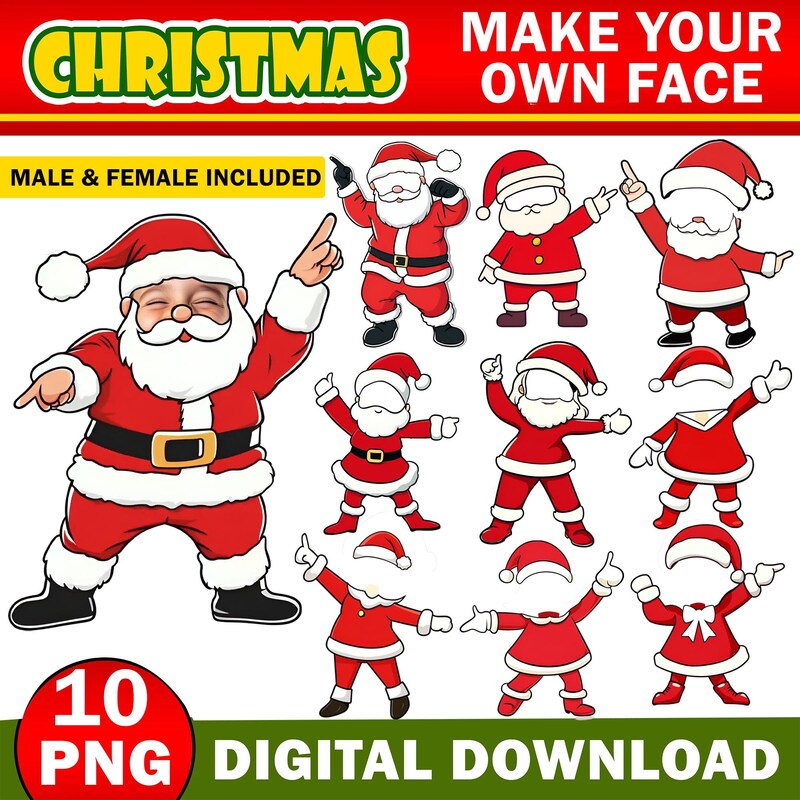 Santa Face - Etsy