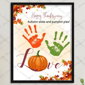 Thanksgiving Handprint Footprint Art & Craft Bundle| 20 Fall Craft ...