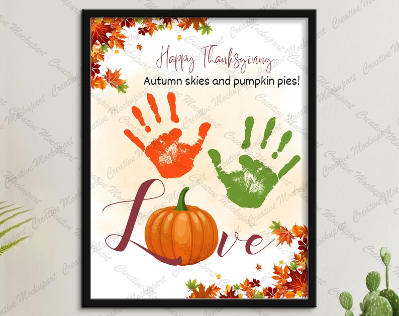 Thanksgiving Handprint Footprint Art & Craft Bundle 20 Fall - Etsy
