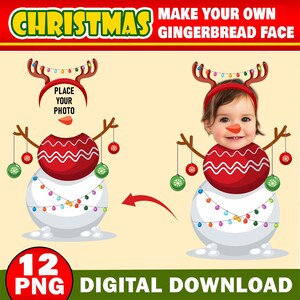 Snowman and Gingerbread Add Your Own Photo Picture PNG Bundle ...