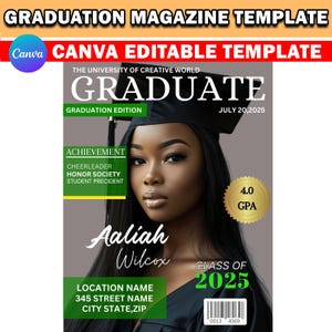 Graduation Magazine Design Template Bundle, Senior Class of 2025 ...
