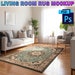 5 Living Room Rug Mockup Bundle | Area Rug Mockup | Room Carpet Mockup ...