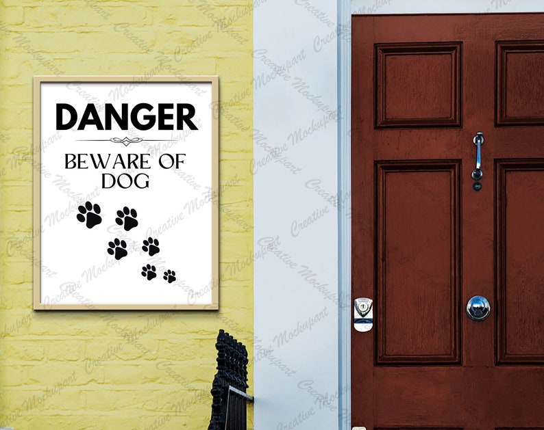 Danger Dog Sign Printable Pack, Dangerous Dog Leave Parcel Outside ...