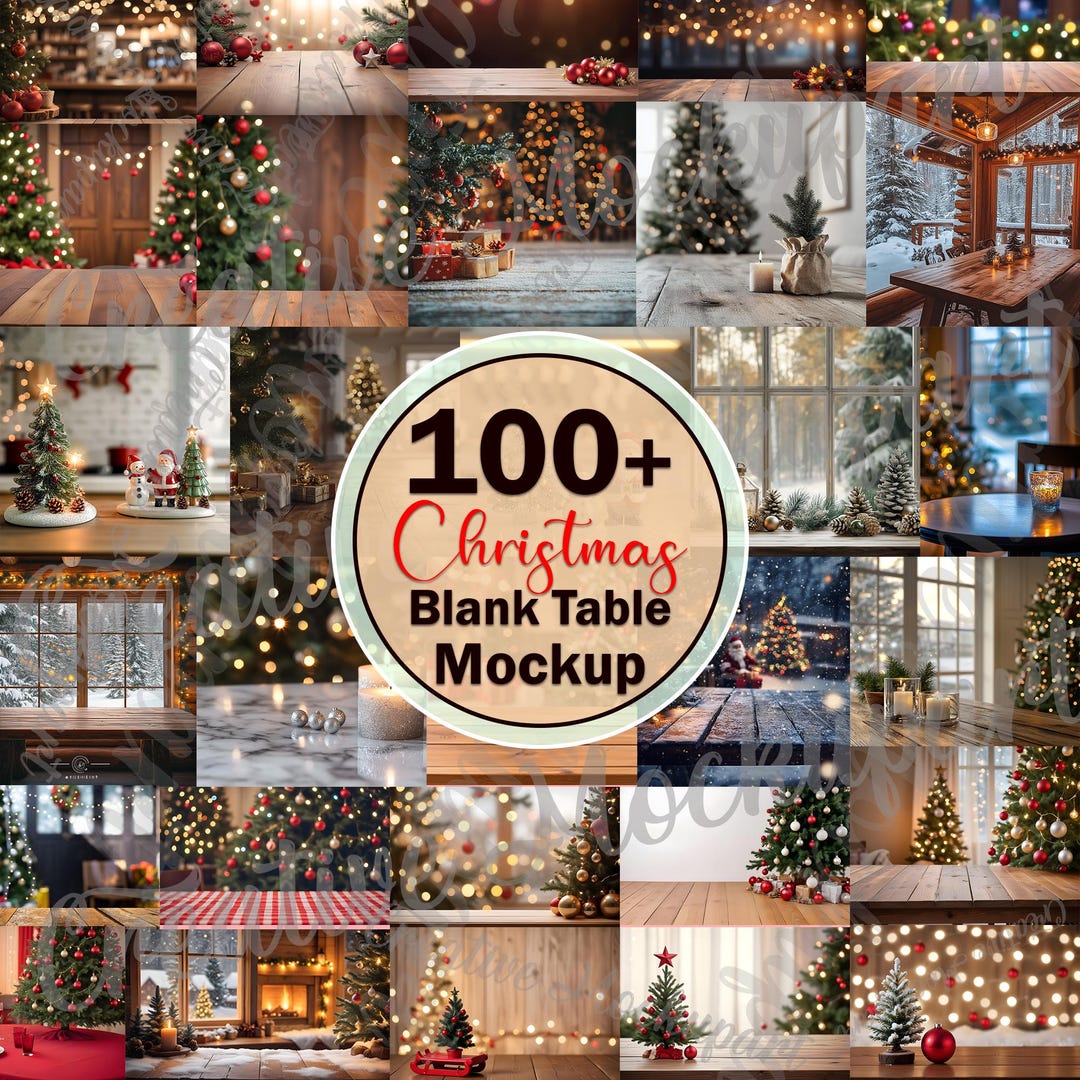 100+ Christmas Flat Lay & Table Background Mockup Bundle, Christmas ...