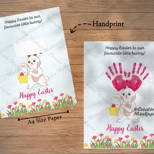 Easter Bunny Handprint Art: Toddler Keepsake, DIY Kid Craft, Cute Chick ...
