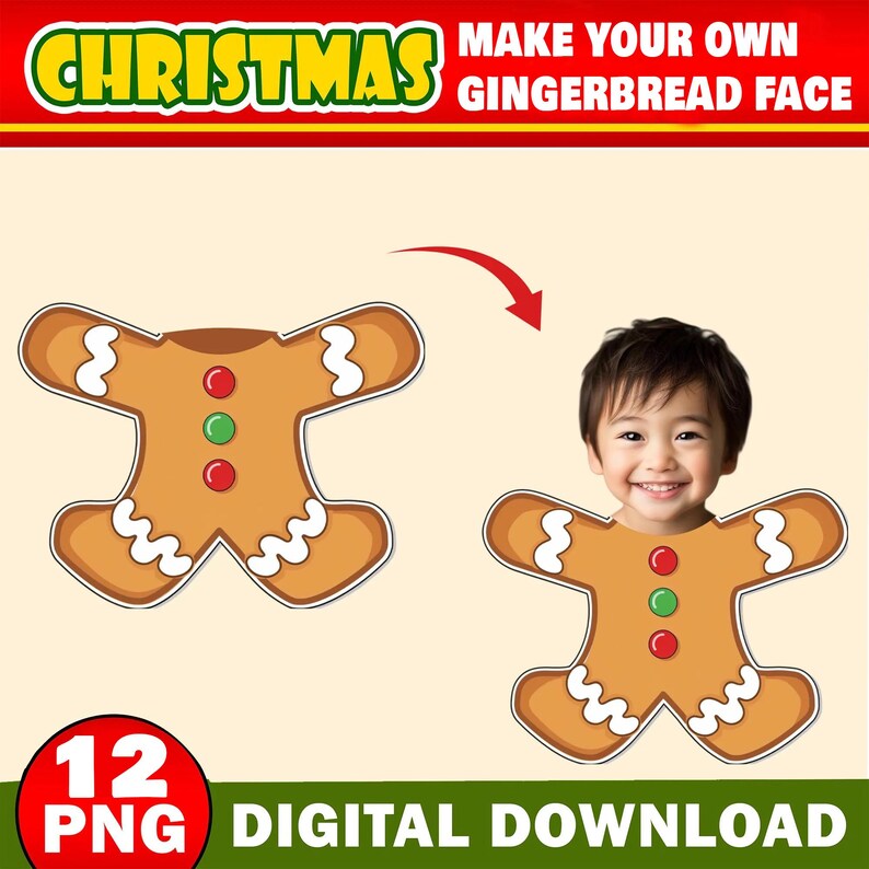 Snowman and Gingerbread Add Your Own Photo Picture PNG Bundle ...