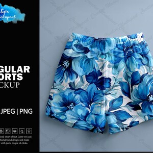 Regular Shorts Mockup | Change Background, Add Your Own Design via ...
