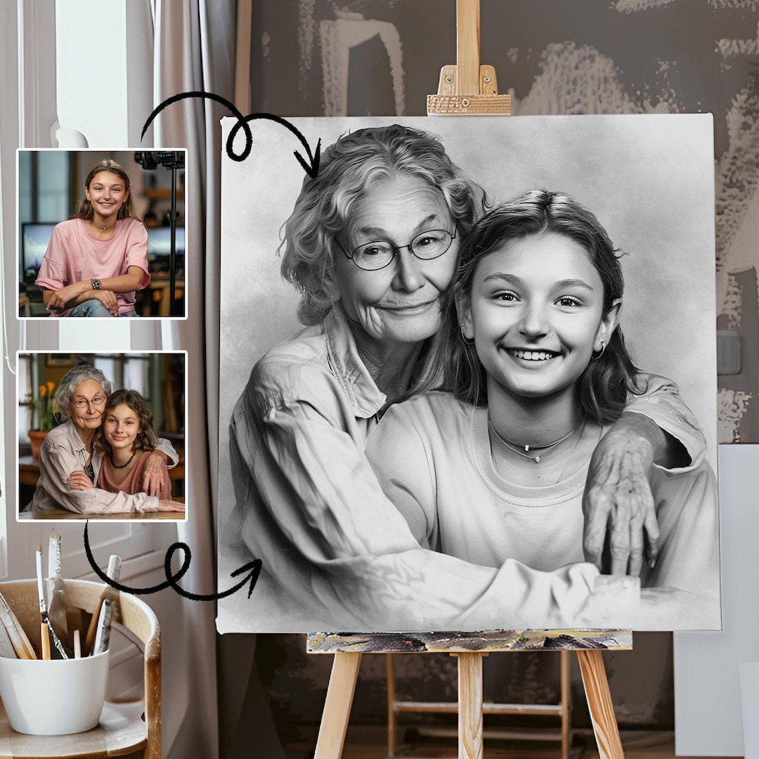 Custom Memorial Portrait, Add a Loved One to Your Photo, Memorial ...