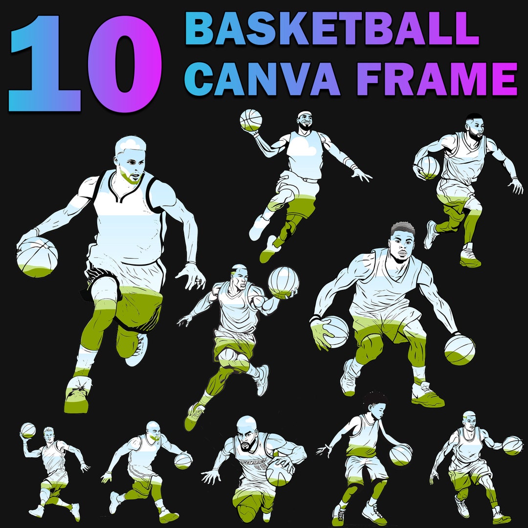 Canva Make Your Own Basketball Design | 10 Game Sports Canva Frames ...
