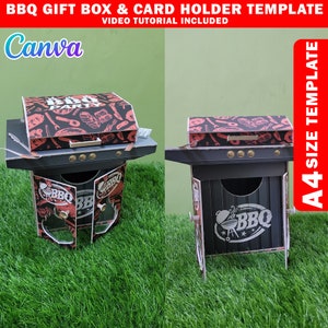BBQ Grill Gift Box A Gift Card Holder Design Template, Foam Board ...