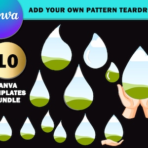 DIY Canva Frame Teardrop Design Template, Make Your Own Custom Teardrop ...