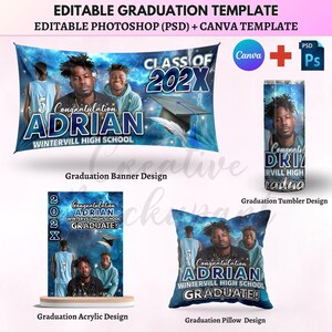 Graduation Design Bundle 2025, Editable Graduation Sublimation Pack ...