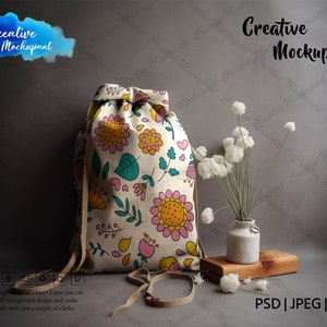 Linen Drawstring Bag Mockup DYE Sublimation Stock - Etsy