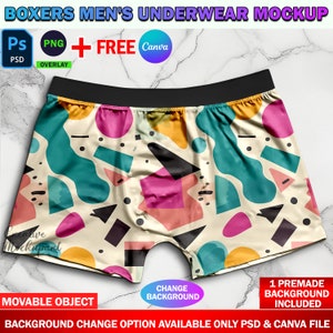 Dye Sublimation Boxers Men's Underwear Mockup, Briefs Mockup, Polyester ...