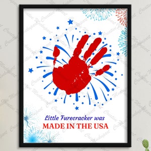 DIY 4th of July Handprint Craft Bundle Printable Keepsake - Etsy