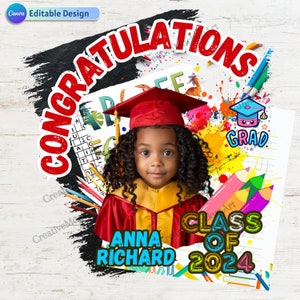 Class of 2024 Kids Graduation Template, Digital Download, Grad Flyer, T ...