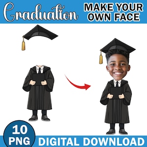 DIY Kindergarten Graduate Yourself PNG, Graduation Add Your Own Photo ...