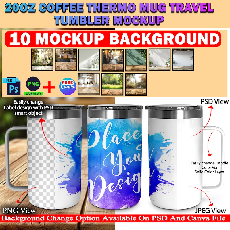 Traveler Mug Template - Etsy