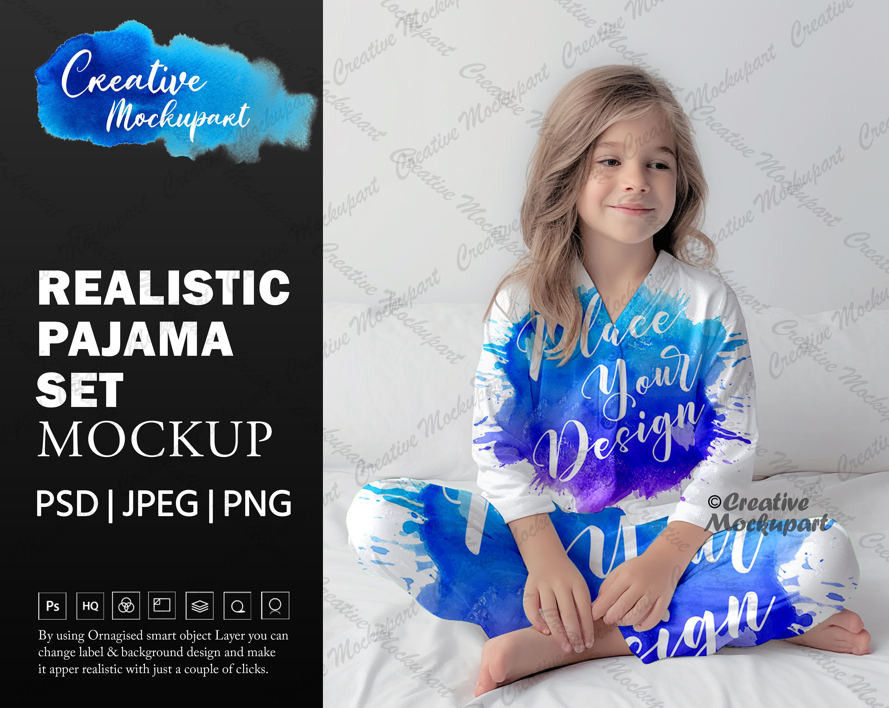 Realistic Pajama Set Mockup | Styled Photography | Sleepwear PJ Mockup ...