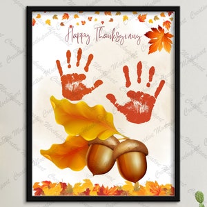 Thanksgiving Handprint Footprint Art & Craft Bundle| 30 Fall Craft ...