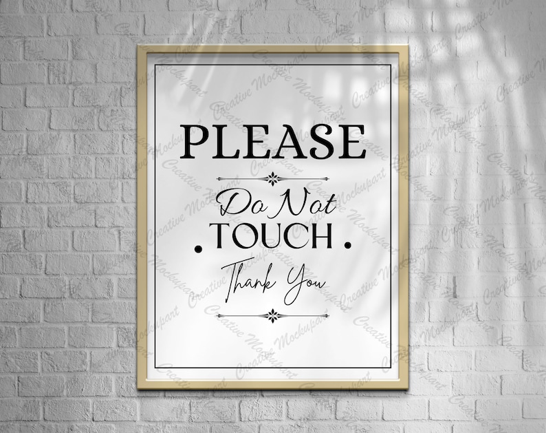 Please Do Not Touch Printable Sign | Print Instantly or Ship! ~ Warning ...