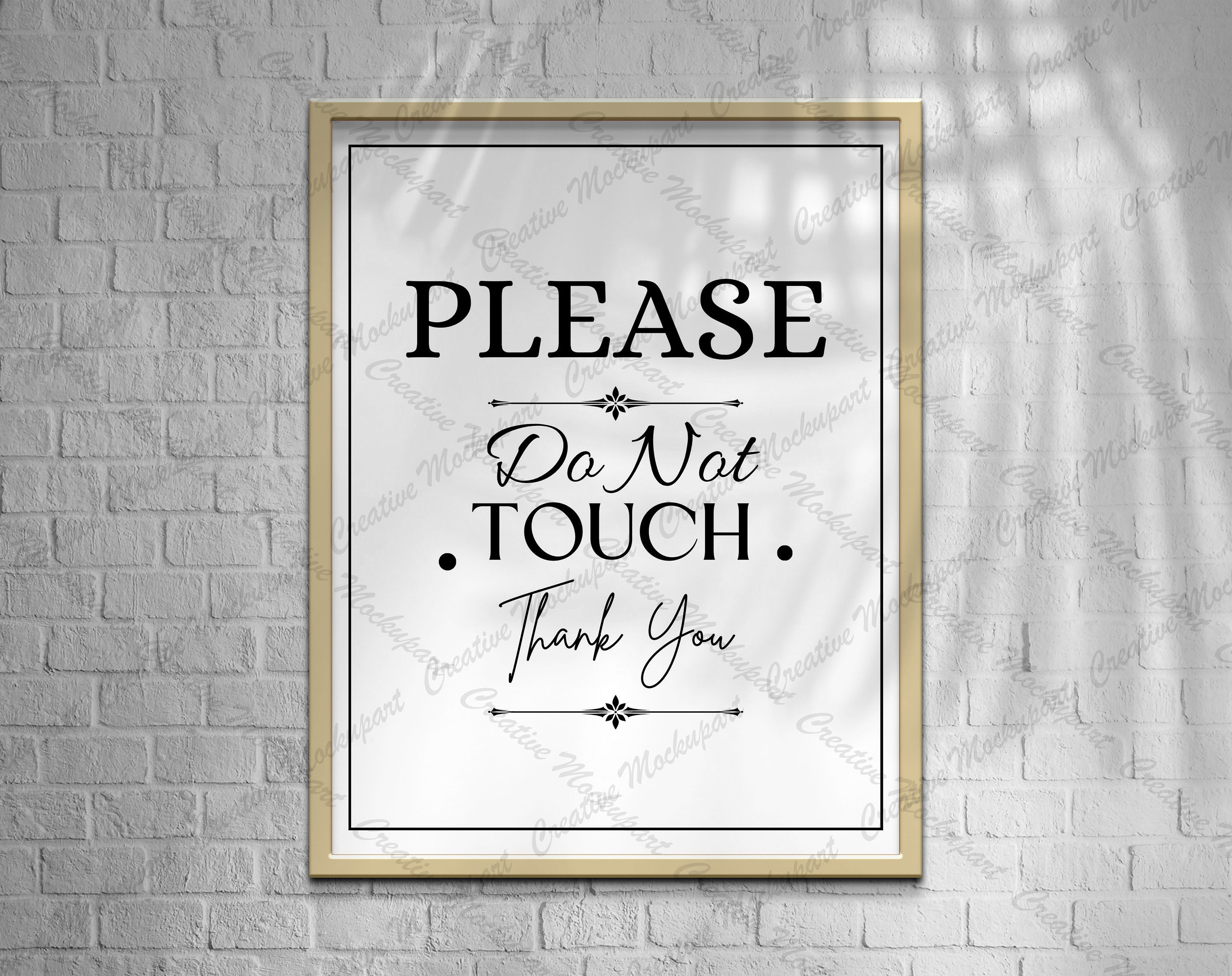 Please Do Not Touch Printable Sign Print Instantly or Ship - Etsy UK