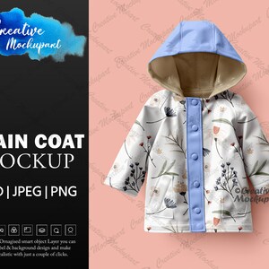 Rain Coat Mockup | Puddle Jumper Rain Coat | Change Background, Add ...