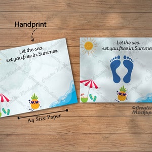 Kids' Summer Handprint Art Printable Craft Activity for Preschoolers ...