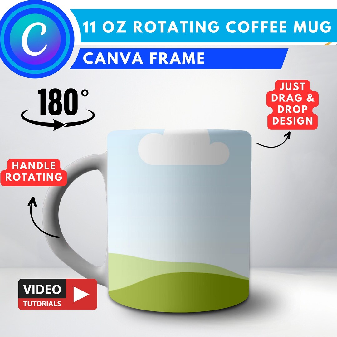 Rotating 11oz Mug Canva Template, Animated 11oz Coffee Mug 180 Degree ...