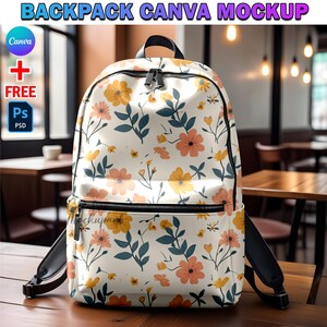 30x Canva Dye Sublimation AOP Backpack Mockup Bundle, AOP Backpack for ...