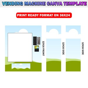 Canva Vending Machine Template | 8X10, 12x16 & 16x20 | Blank Template ...