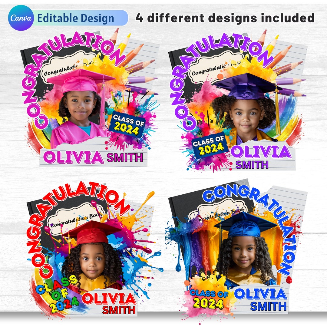 Kids Graduation Design Template, Grad Flyer, T-shirt Design, Grad Fan ...